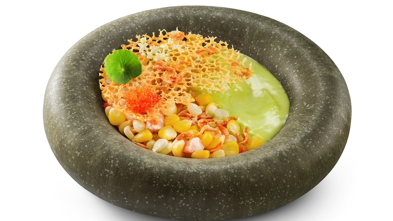 STIR-FRIED CORN WITH CREAMY ONION SAUCE - Recipe Unilever Food Solutions